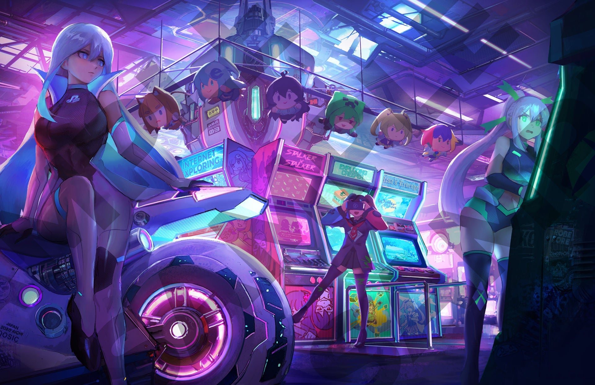 Browser Girls : Arcade XXL Deskmat – Kawa Entertainment