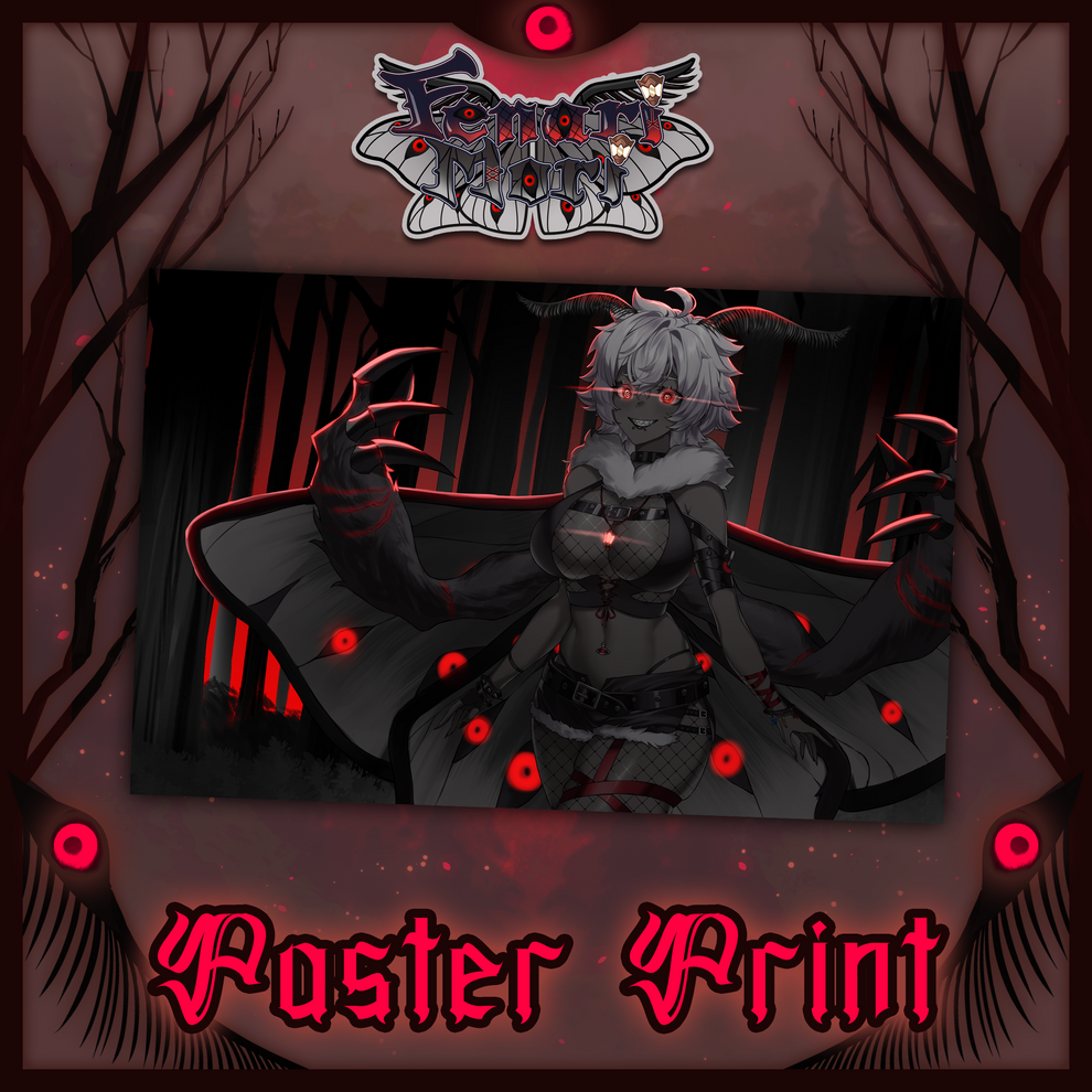 Fenari Mori : Horror Moth Poster – Kawa Entertainment