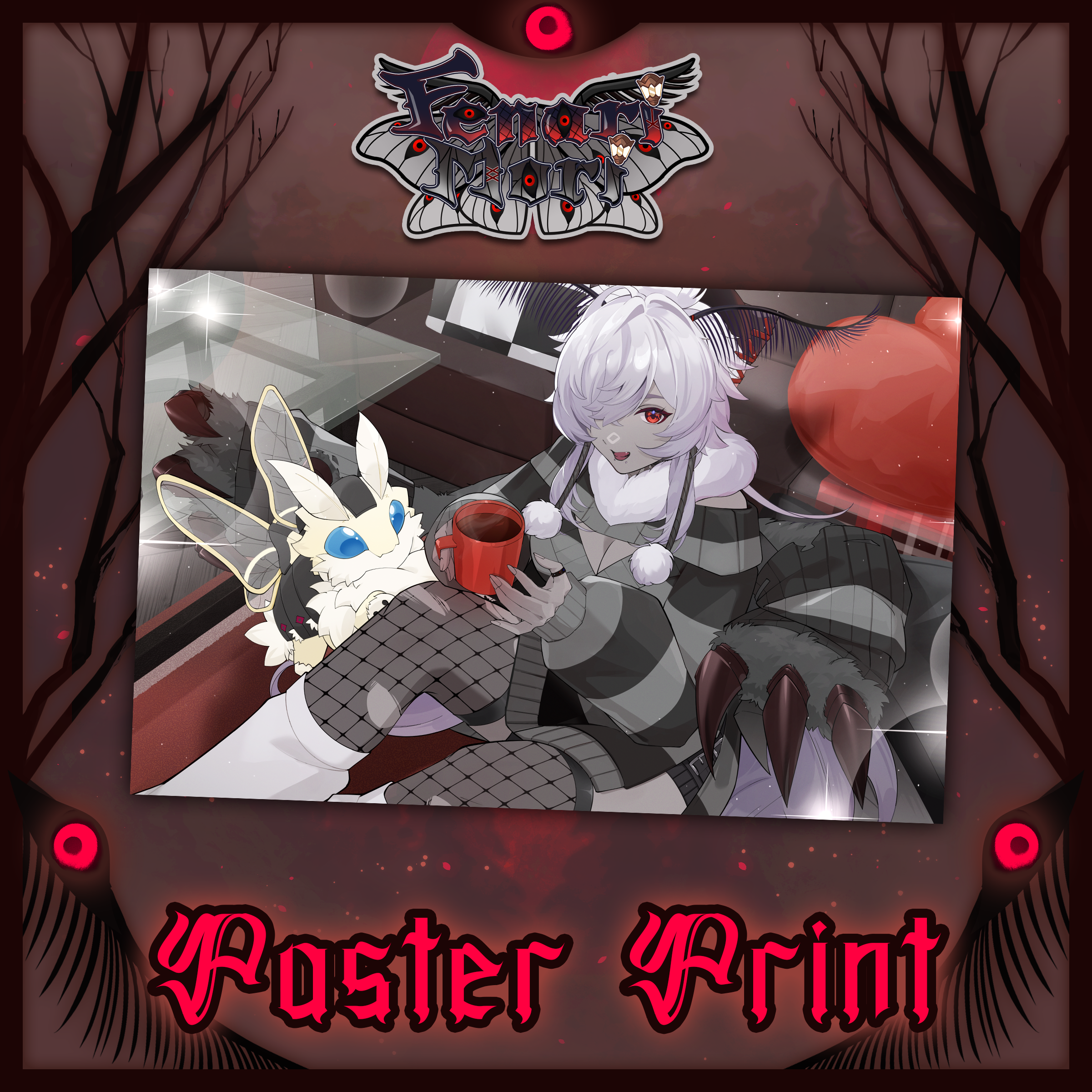 Fenari Mori : Comfy Moth Poster – Kawa Entertainment