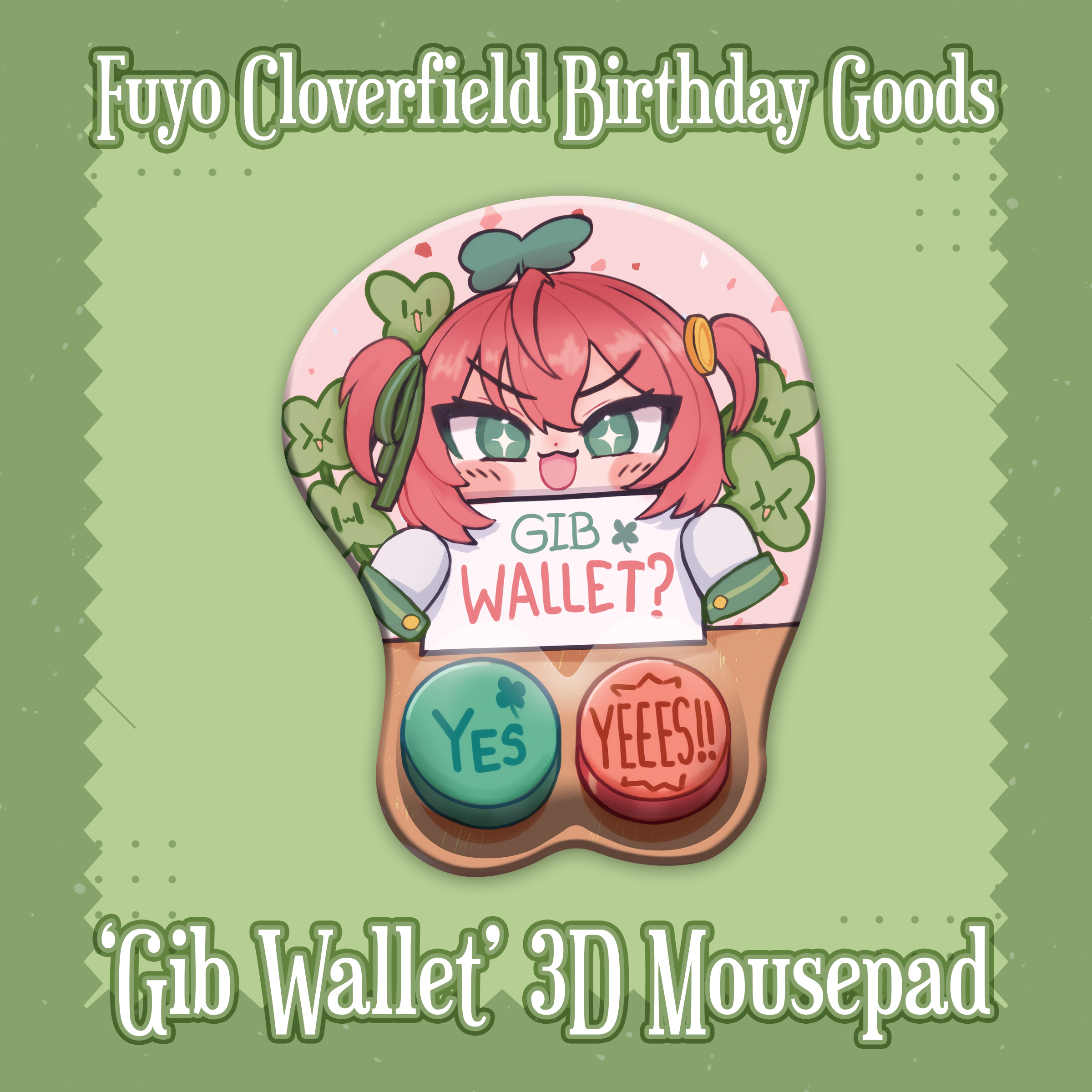Fuyo Cloverfield : Gib Wallet Mousepad – Kawa Entertainment