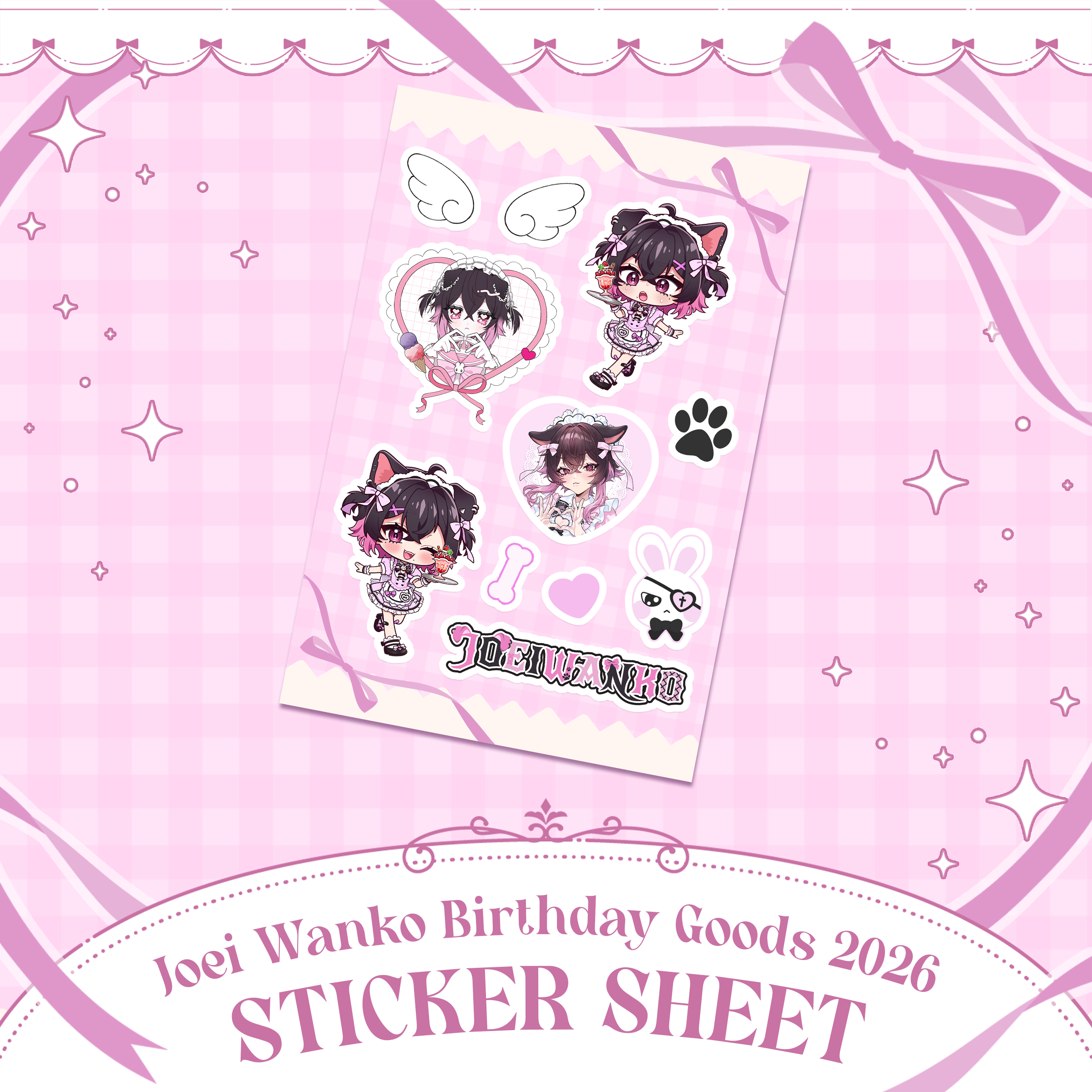 Joei Wanko : (EVENT PICKUP) Birthday Sticker Sheet – Kawa Entertainment