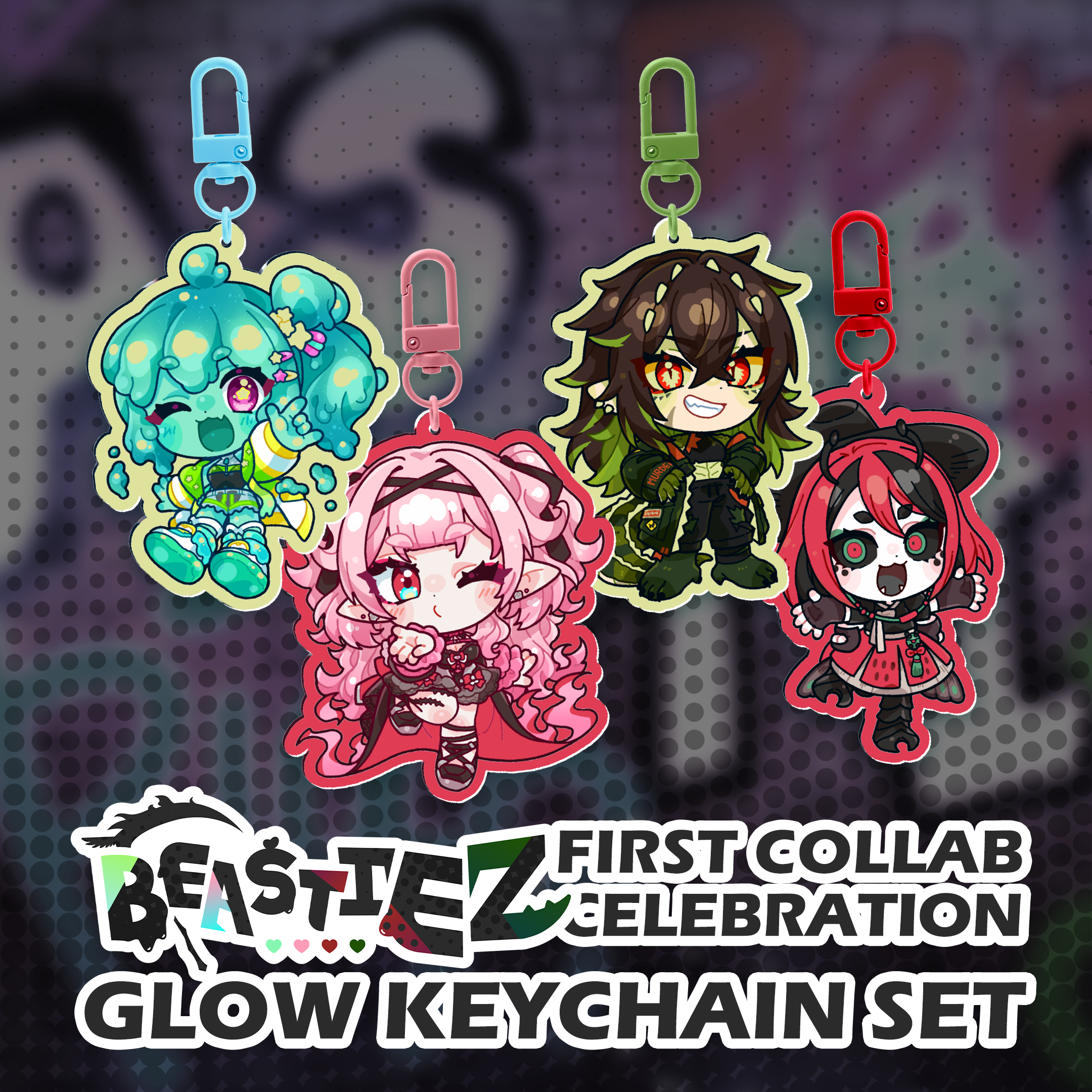 BEASTIEZ : Glow Keychain Set – Kawa Entertainment