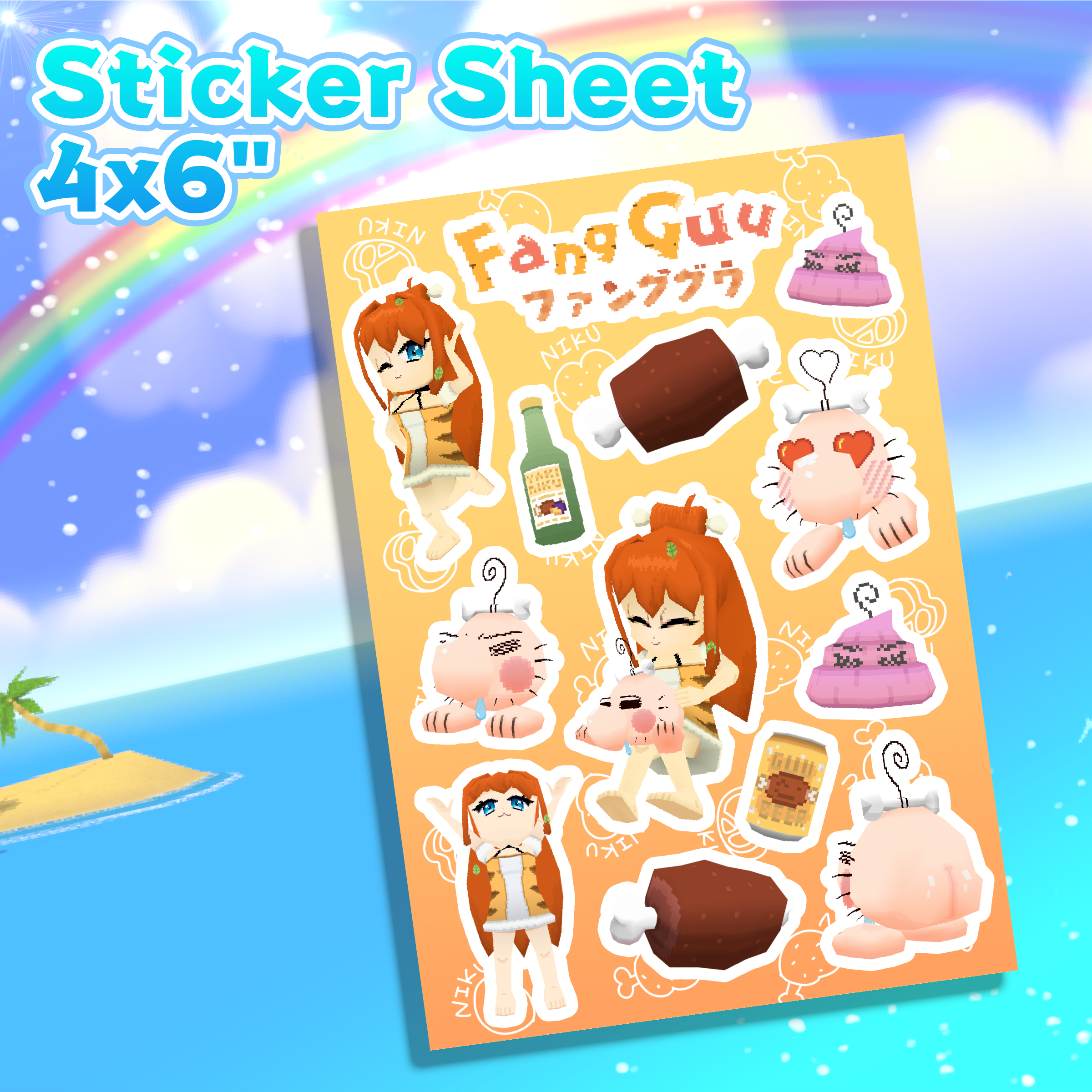 Fang Guu : Sticker Sheet – Kawa Entertainment